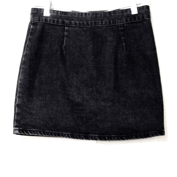 ASOS | Skirts | Nwots Asos Denim Mini Wrap Skirt In Washed Black | Poshmark